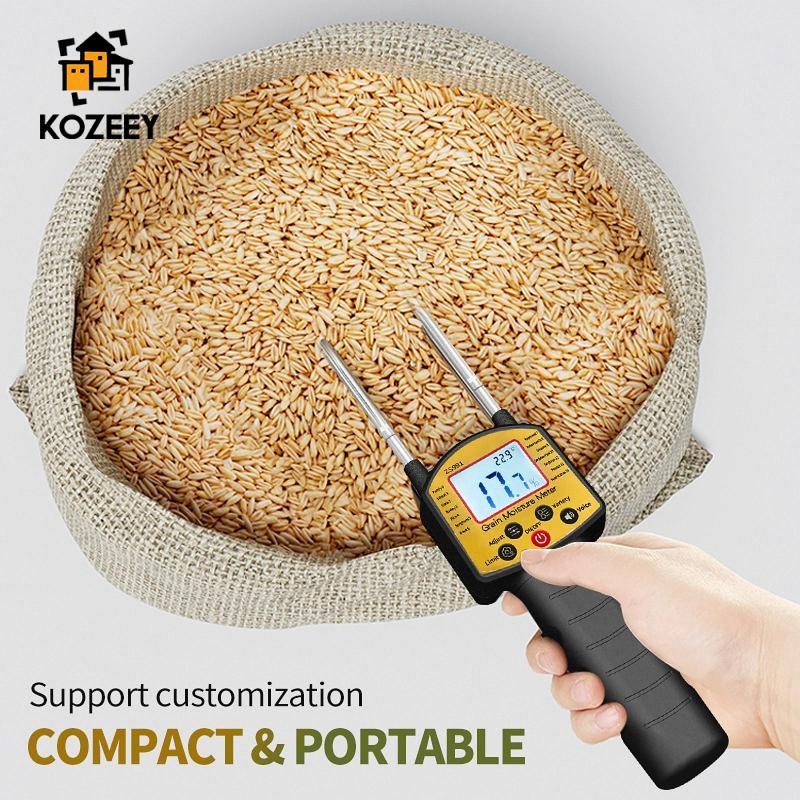 KOZEEY Grain Moisture Meter Hay Moisture Tester Analyzer Portable ...