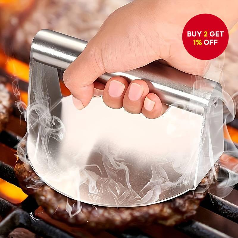 New Stainless Steel Round Pancake Press - Handheld Household Tool for ...