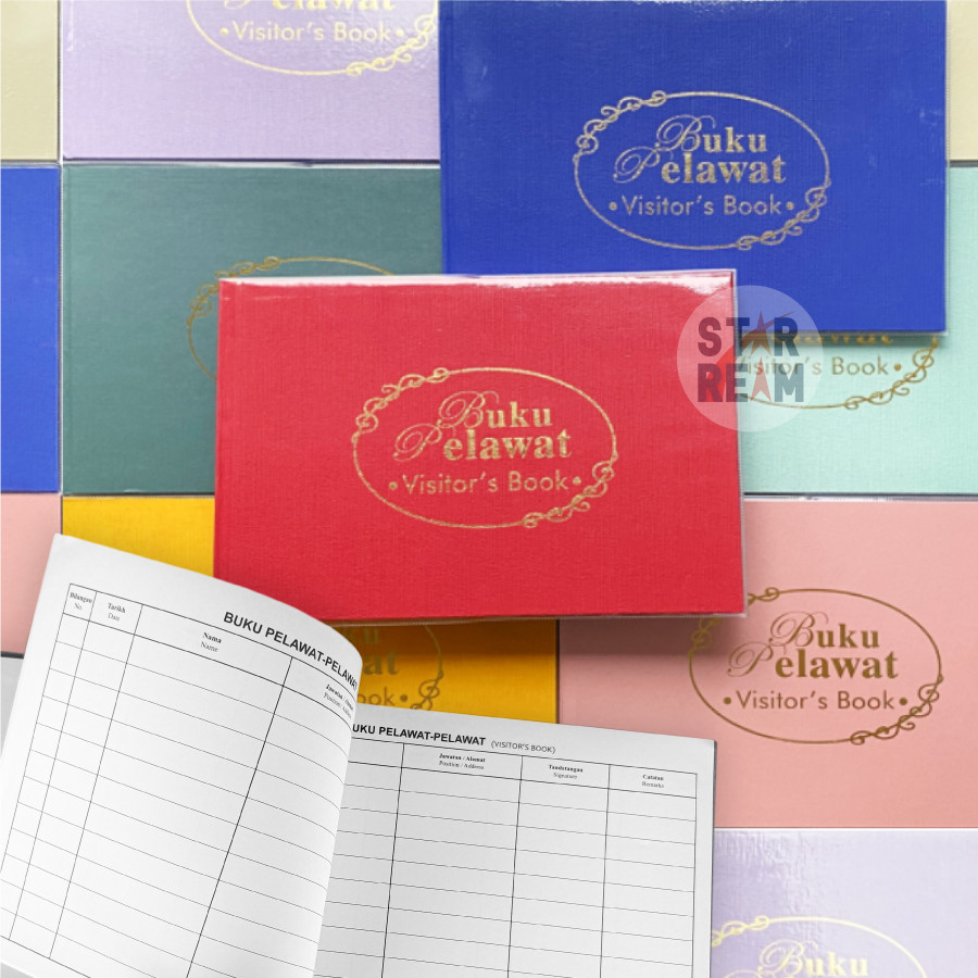 Guest Visitor Book Buku Pelawat Hard Cover A4 (100 Sheets) VIP VVIP ...