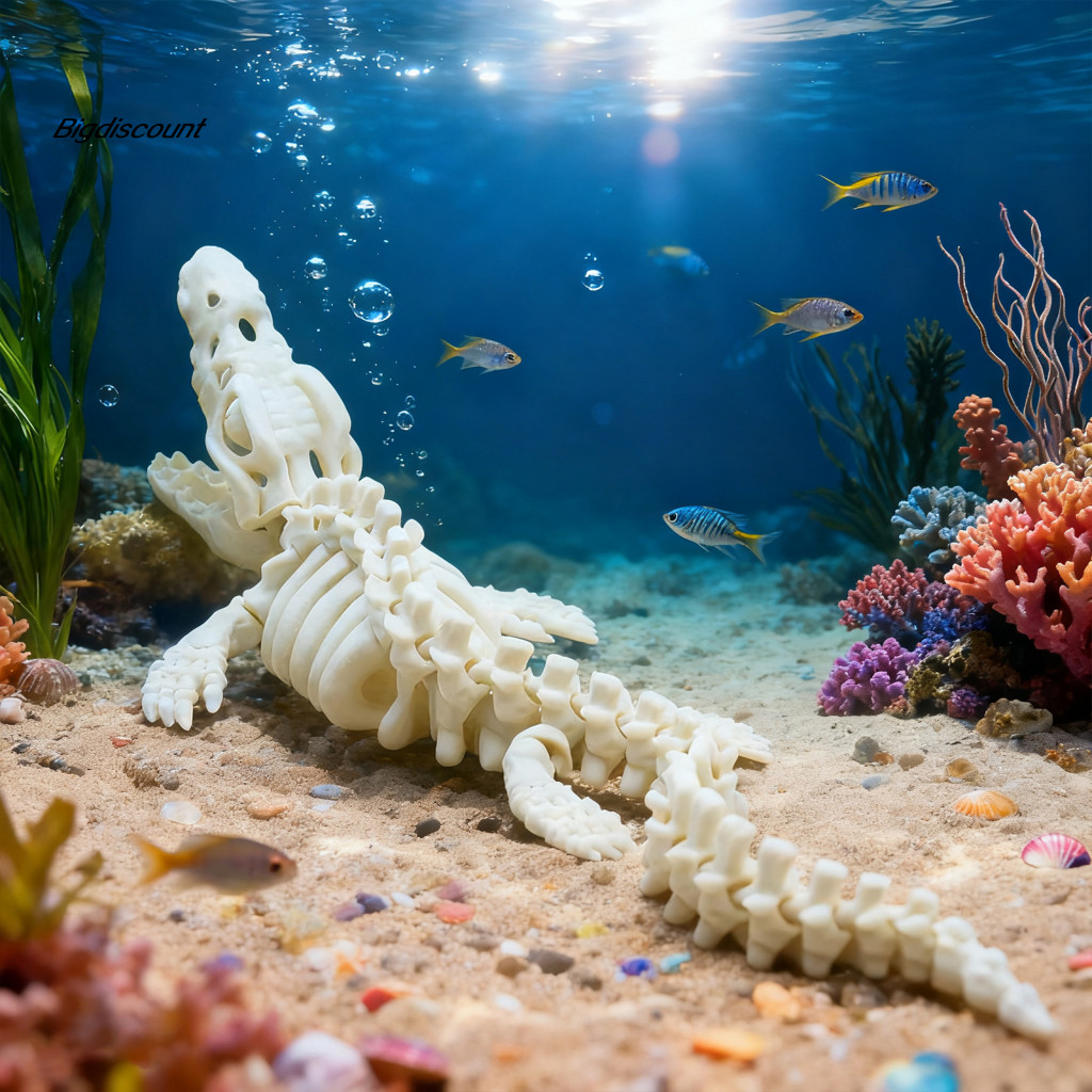 {BIG} Mosasaurus Skeleton Aquarium Decoration Display-worthy Mosasaurus ...