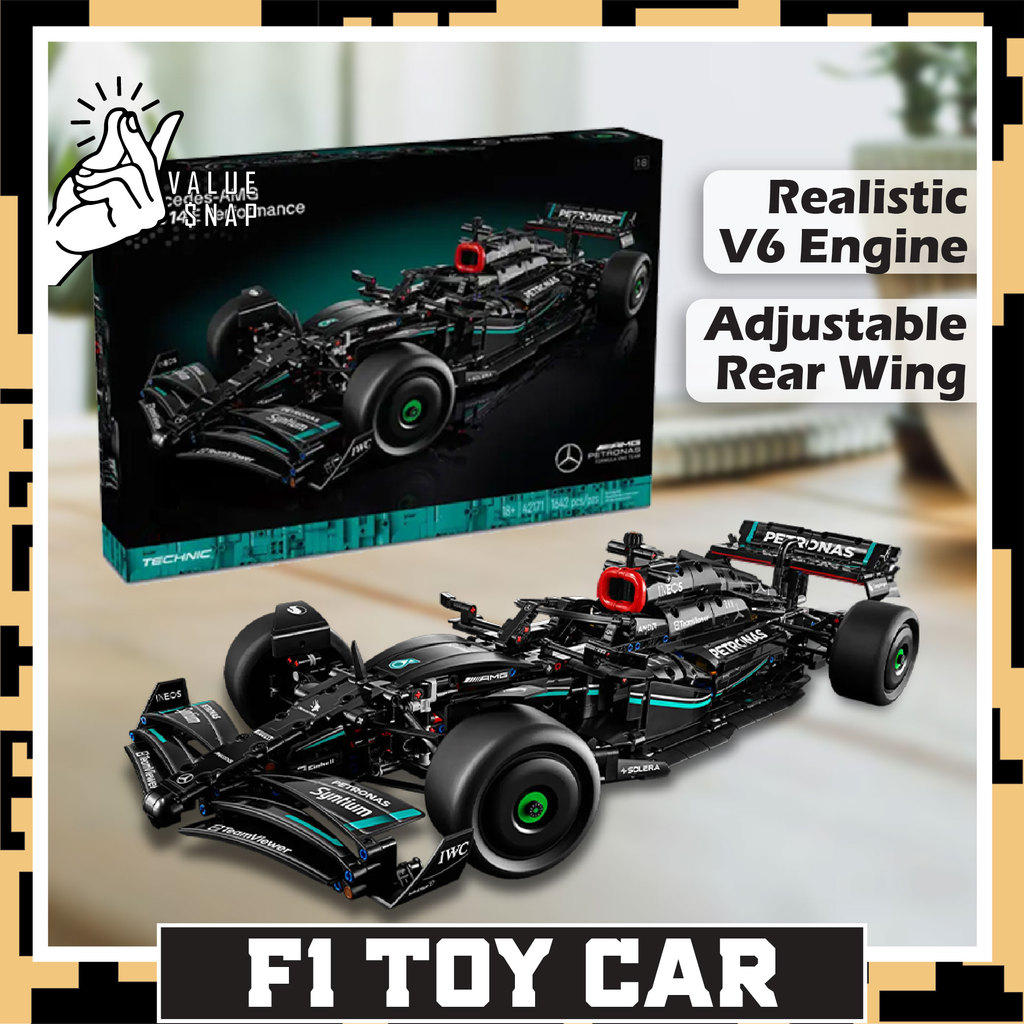Building Block Toys Assembly Kereta Brick Mercedes Amg F1 Bricks Sports ...