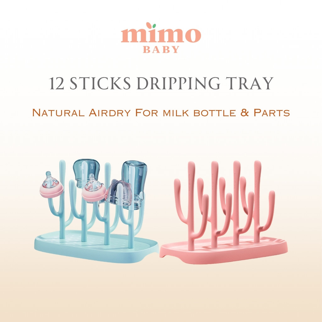 Mimo Baby 12 Sticks Milk Bottle & Breast Pump Dripping Tray | Drying ...