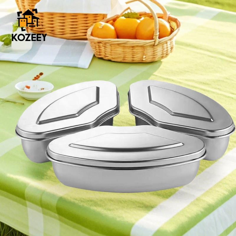KOZEEY 3x Food Steamer Boxes with Lid Steam Plate with Cover for Fast ...