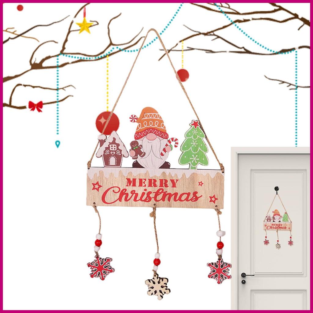 Welcome Door Sign Wooden Holiday Decorations Merry Christmas Door ...