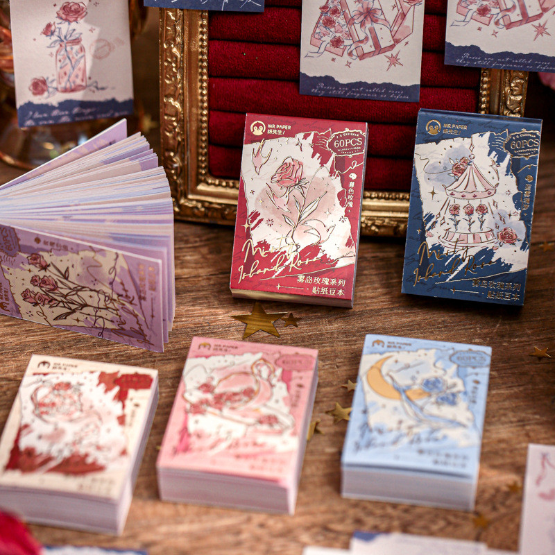 Cdaily|60 Sheets Into Kirishima Rose Comes with Adhesive MINI Bean Book ...