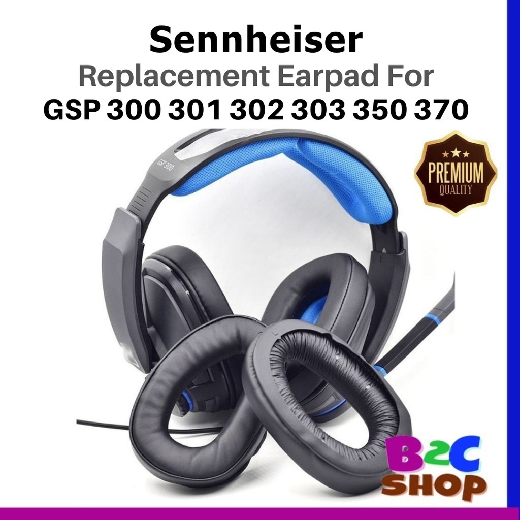 1Pair Earpads for Sennheiser GSP 300 301 302 303 350 370 Gaming ...