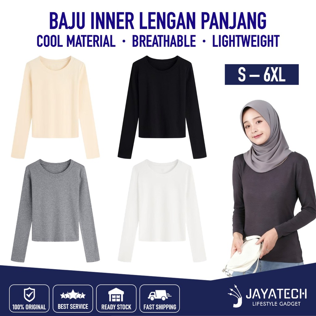 BAJU LENGAN PANJANG INNER PEREMPUAN INNER BAJU MUSLIMAH WEAR WOMEN ...
