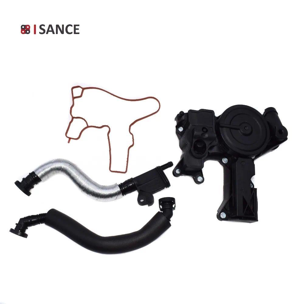 ISANCE Oil Separator Crankcase Breather Vent Valve & Hose Pipe For Audi ...