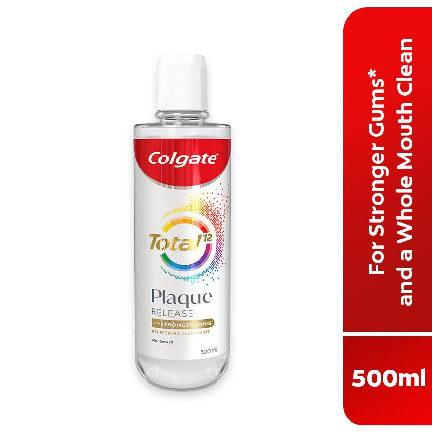 Colgate Total Plaque Release Antibacterial Mouthwash Refreshing Clear ...