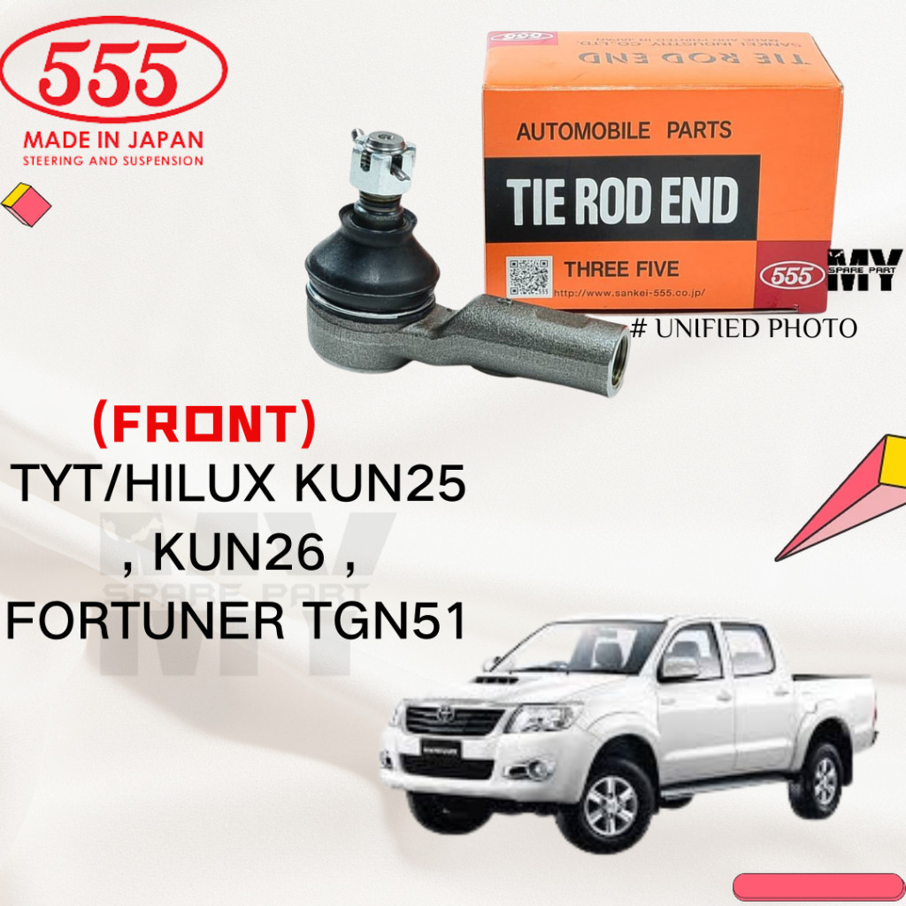 HILUX KUN25 KUN26 FORTUNER TGN51 555 JAPAN STEERING TIE ROD END (SET ...