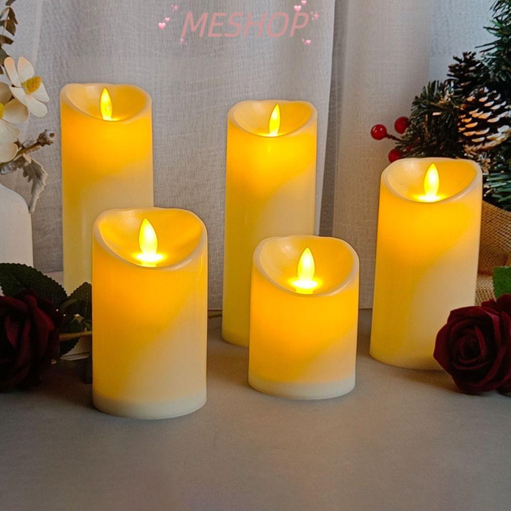 MESHOPMY Electronic Candle, LED Swinging Lighting LED Candles, Plastic ...