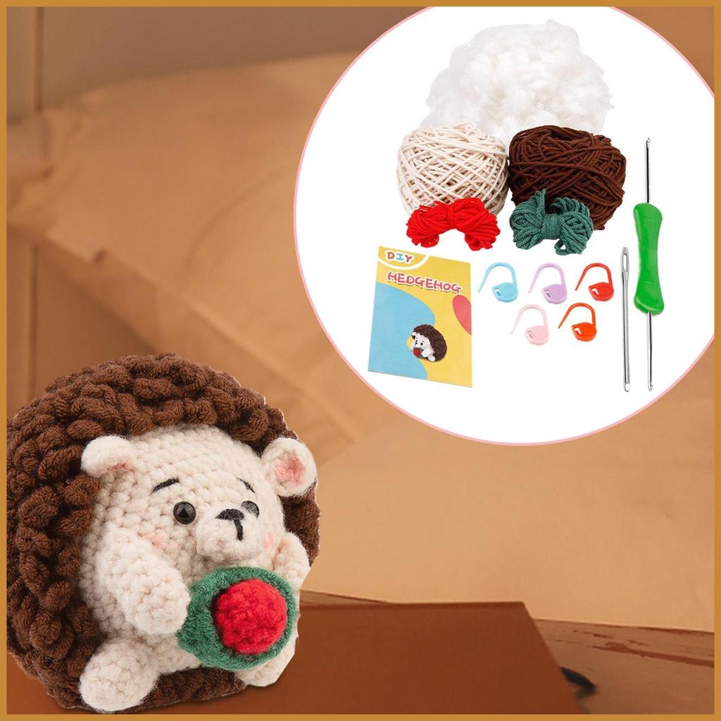 Hedgehogs Crocheting Set Colorful Beginner Crochet Kit for Adults Cute ...