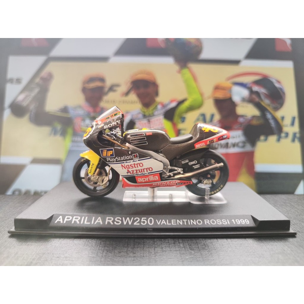 MotoGP Racing Model IXO 1/24 Apriya RSW250 Rossi 1999 Racing Season ...