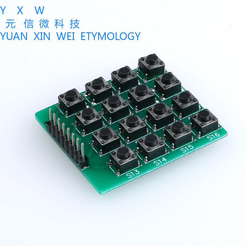 Micro Switch 4X4 Matrix Keyboard 16 Button Microcontroller External ...