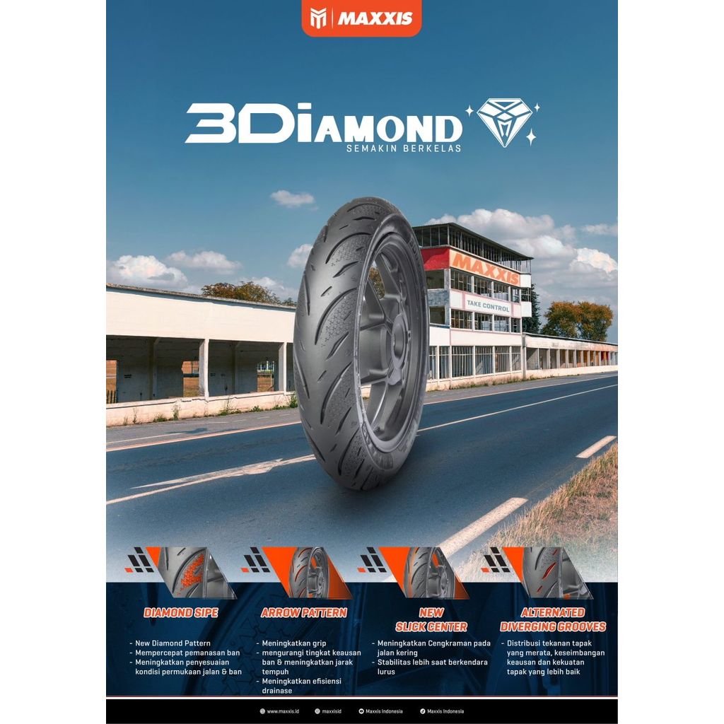 Maxxis Tayar Maxxis 3DIAMOND 3Di Diamond Tyre Size 17 Maxis Tires 70/80 ...