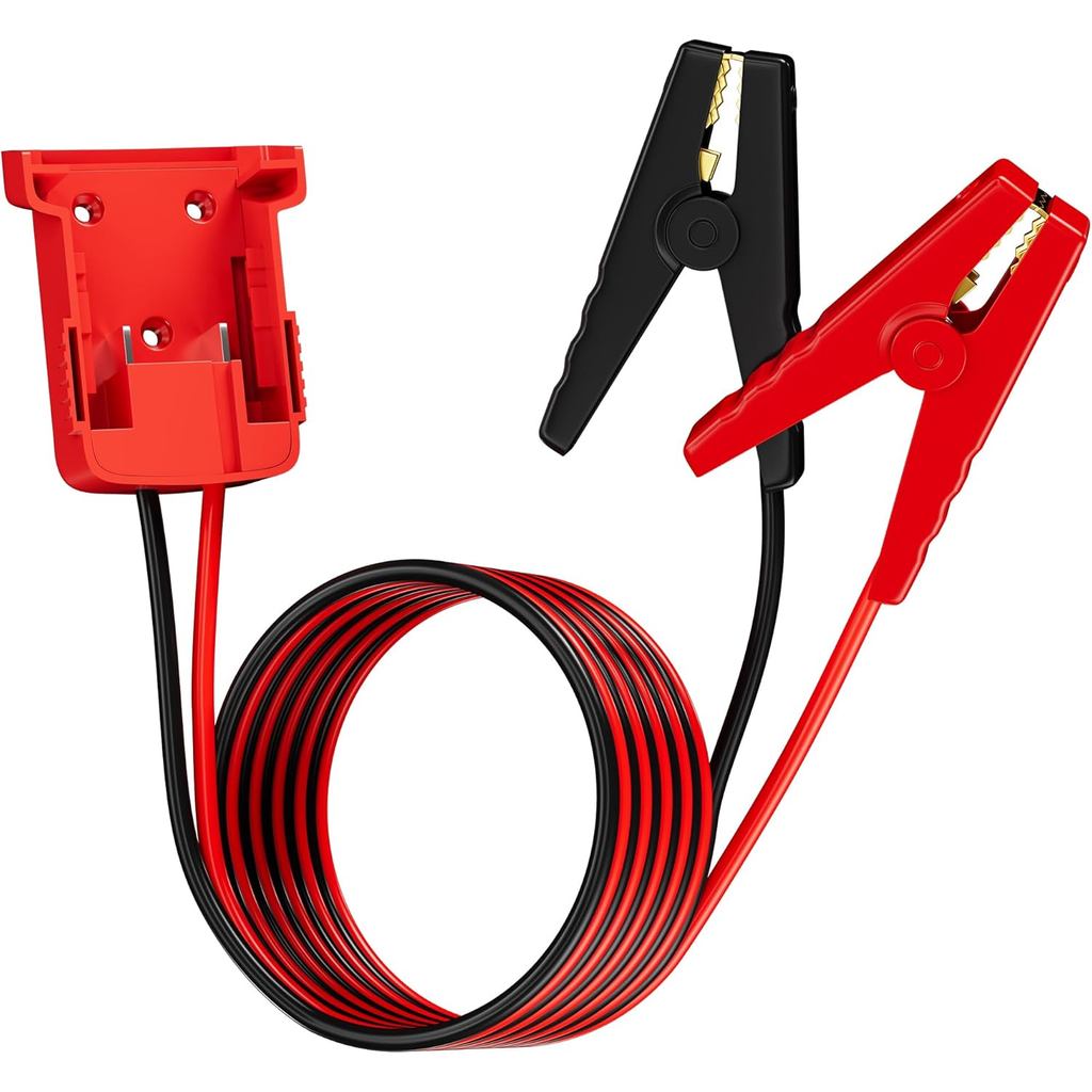 Jumper Cable Alligator Clips with 18V Battery Power Wheel Battery ...