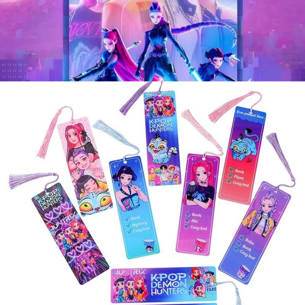 K-Pop Demon Hunters Bookmark Huntrix Acrylic Bookmark Anime ...
