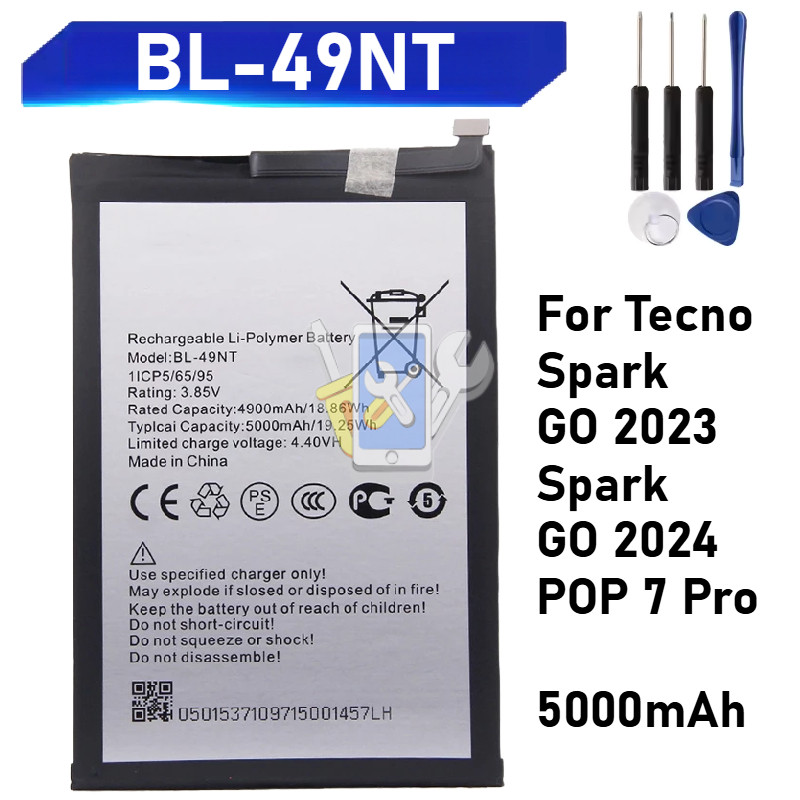 BL-49NT For Tecno spark go 2023 / Spark GO 2024 /POP 7 PRO battery ...