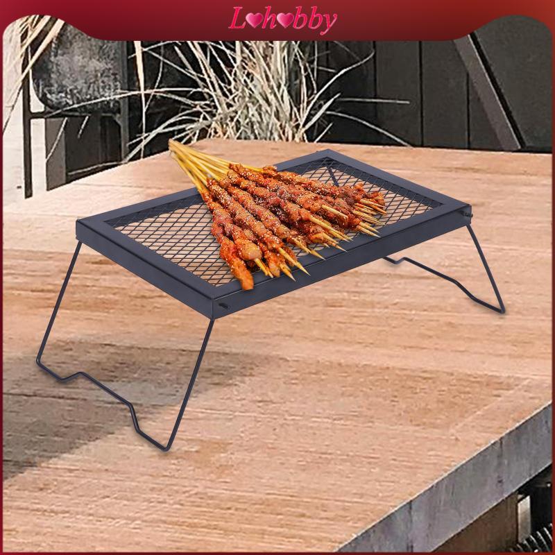 [Lohobby] Folding Campfire Grill Grate Rack, Portable Mesh Table ...