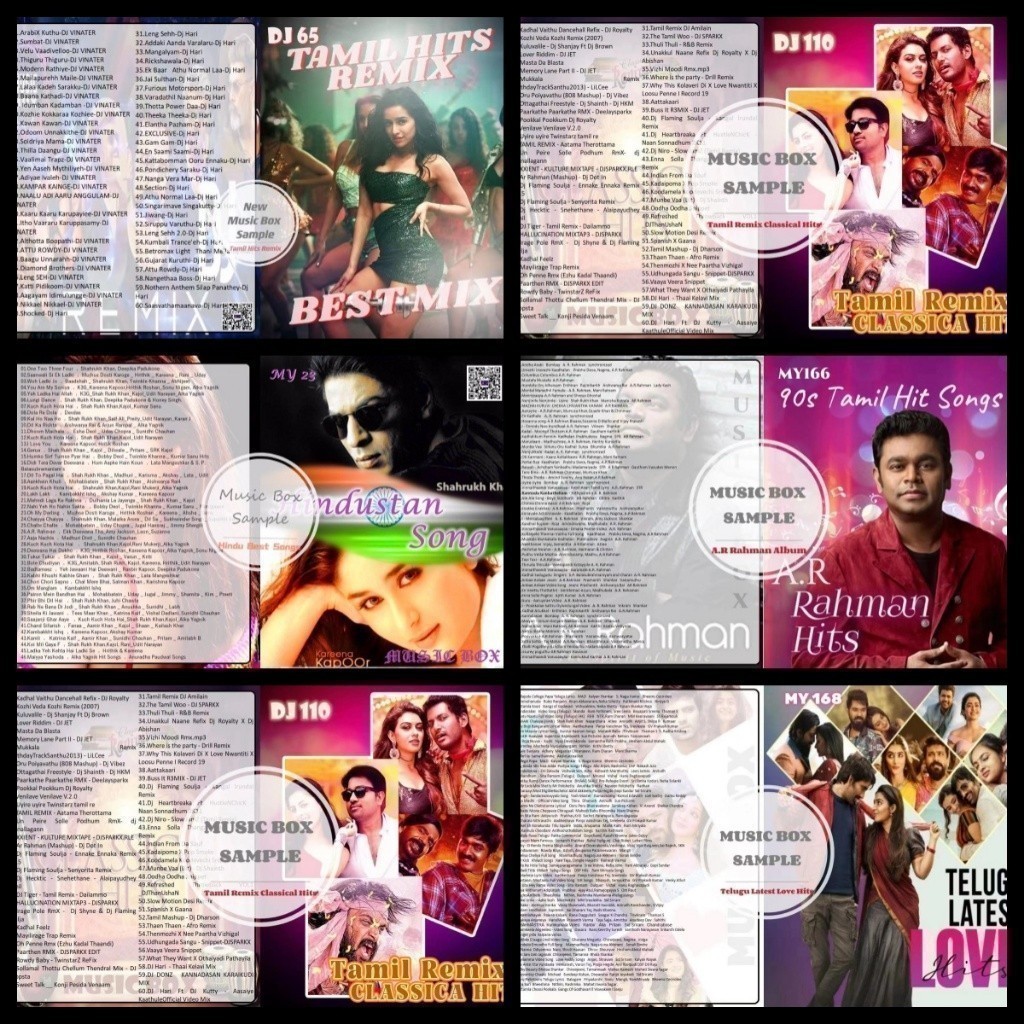 Pendrive Usb Tamil Remix AR Rahman Album2024 Lagu MP3 | Shopee Malaysia