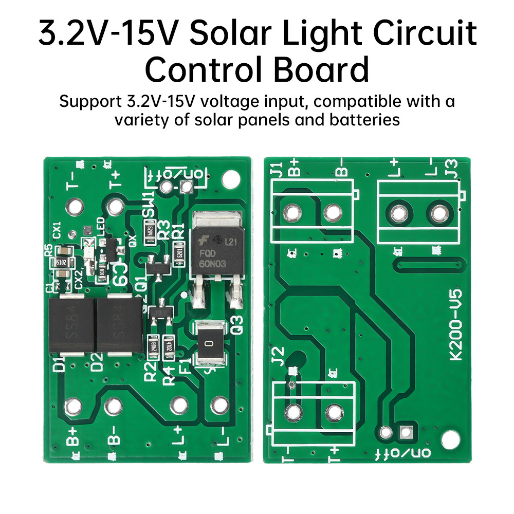 3.2V-15V Solar Light Circuit Control Board Solar Courtyard Light ...