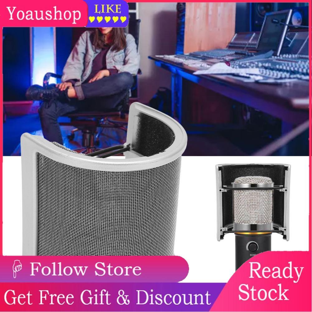 yoaushop U Shaped Dual Layer Microphone Windscreen Metal Mesh Pop ...