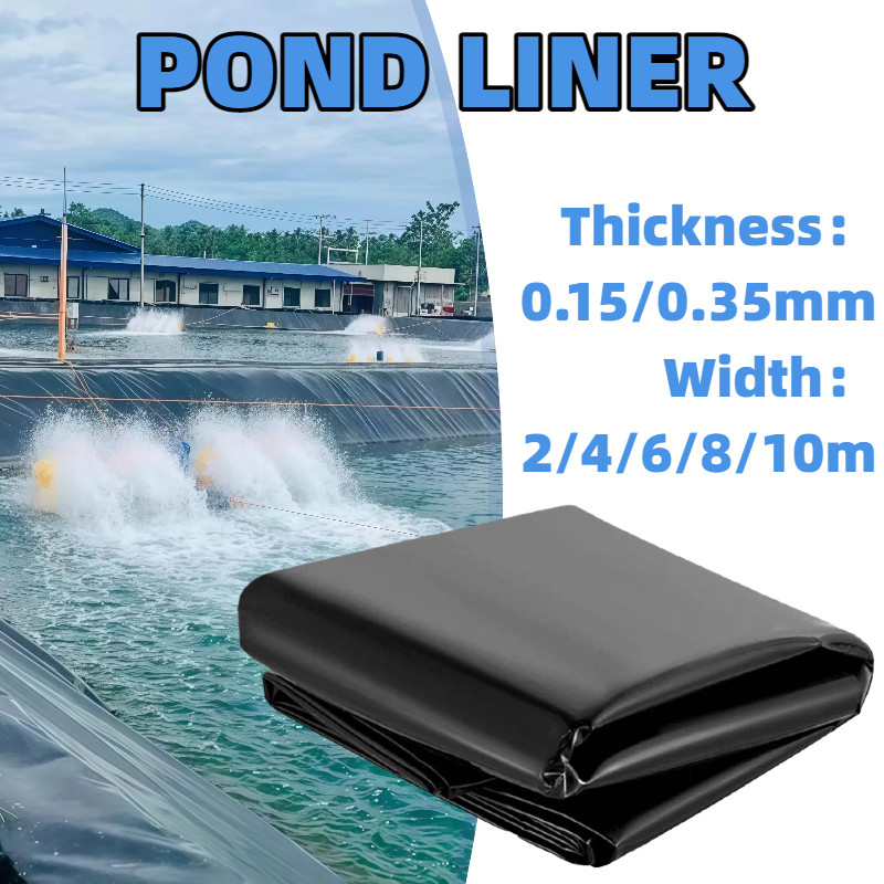 2/4/6/8/10M POND LINER Heavy Duty Kolam Ikan Liner Tebal Pelapik Kolam ...