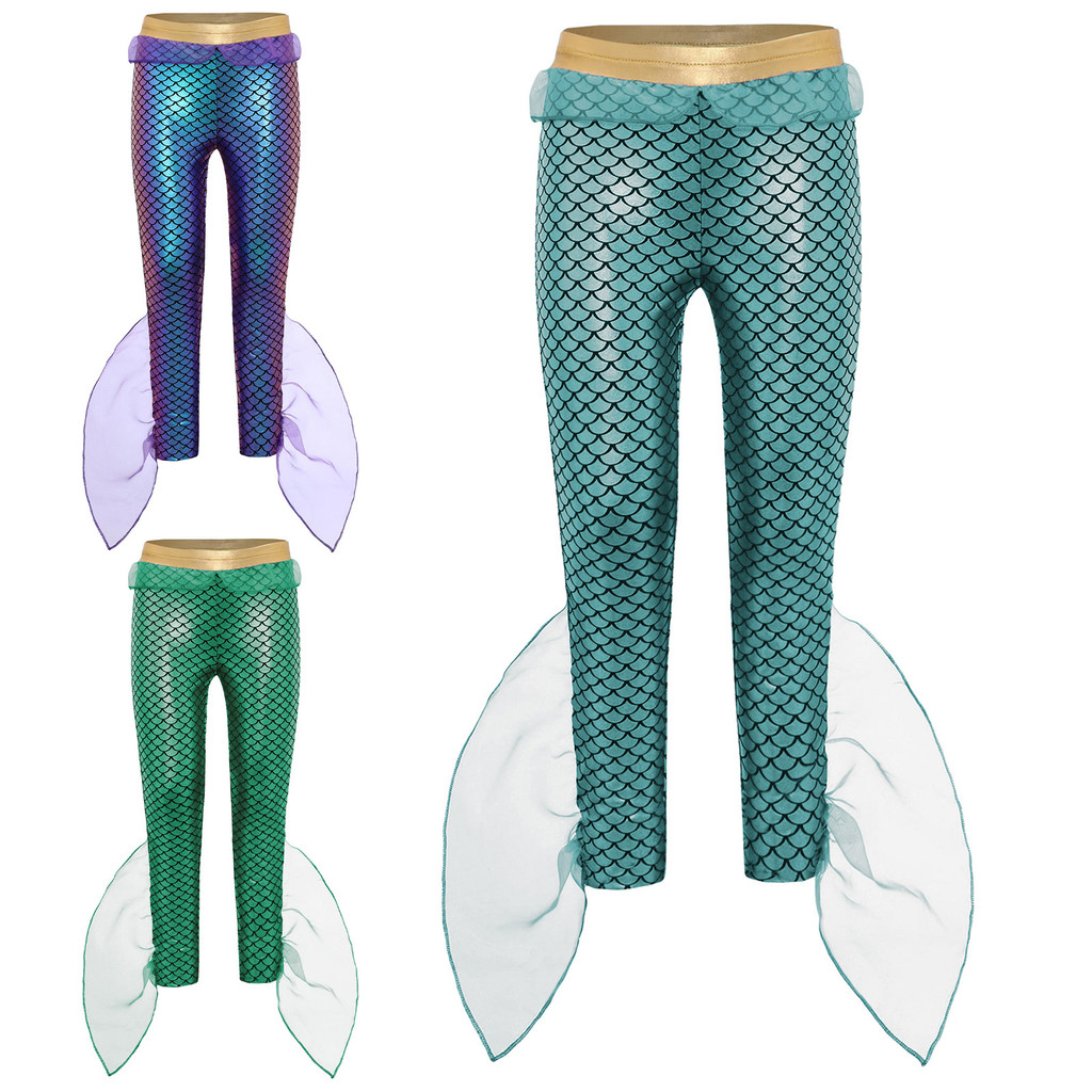 Yeahdor Kids Girls Boys Mermaid Pants King of the Seas Costume Fish ...
