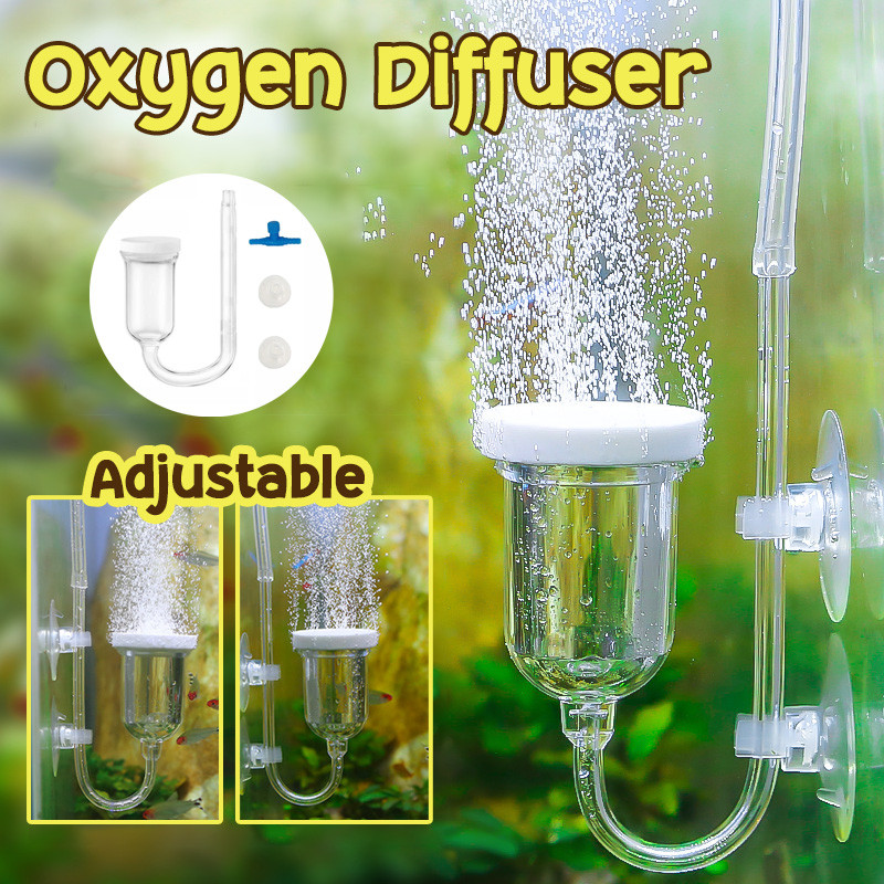 Aquarium Oxygen Diffuser Plate with Check Valve Fish Tank Nano Oxygen ...