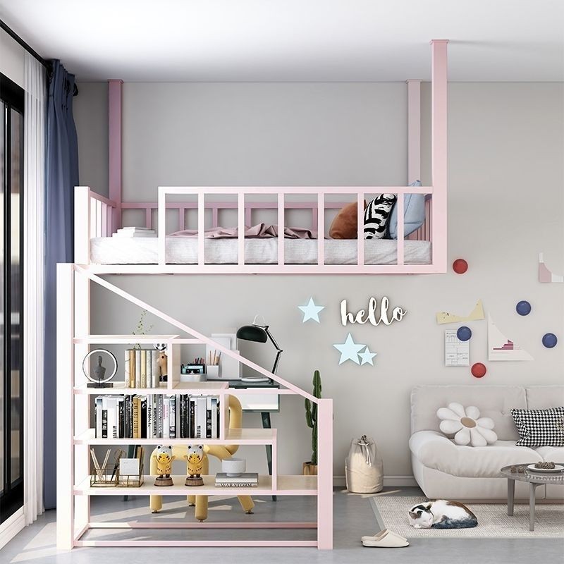 Katil Loteng dengan Katil Atas Digantung, Katil Siling Seni Besi ...