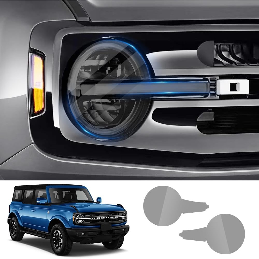 Car Headlight Protective Film for Ford Bronco 2021 2022 2023 2024 2025 ...