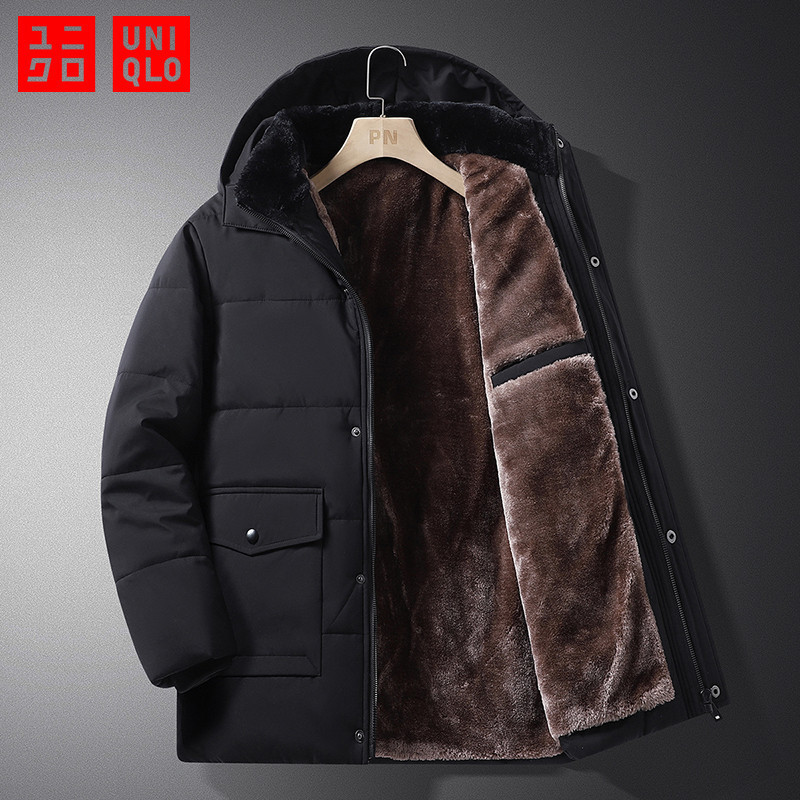 Uniqlo M-8XL Windproof Waterproof Winter Plush Thick Coat with ...