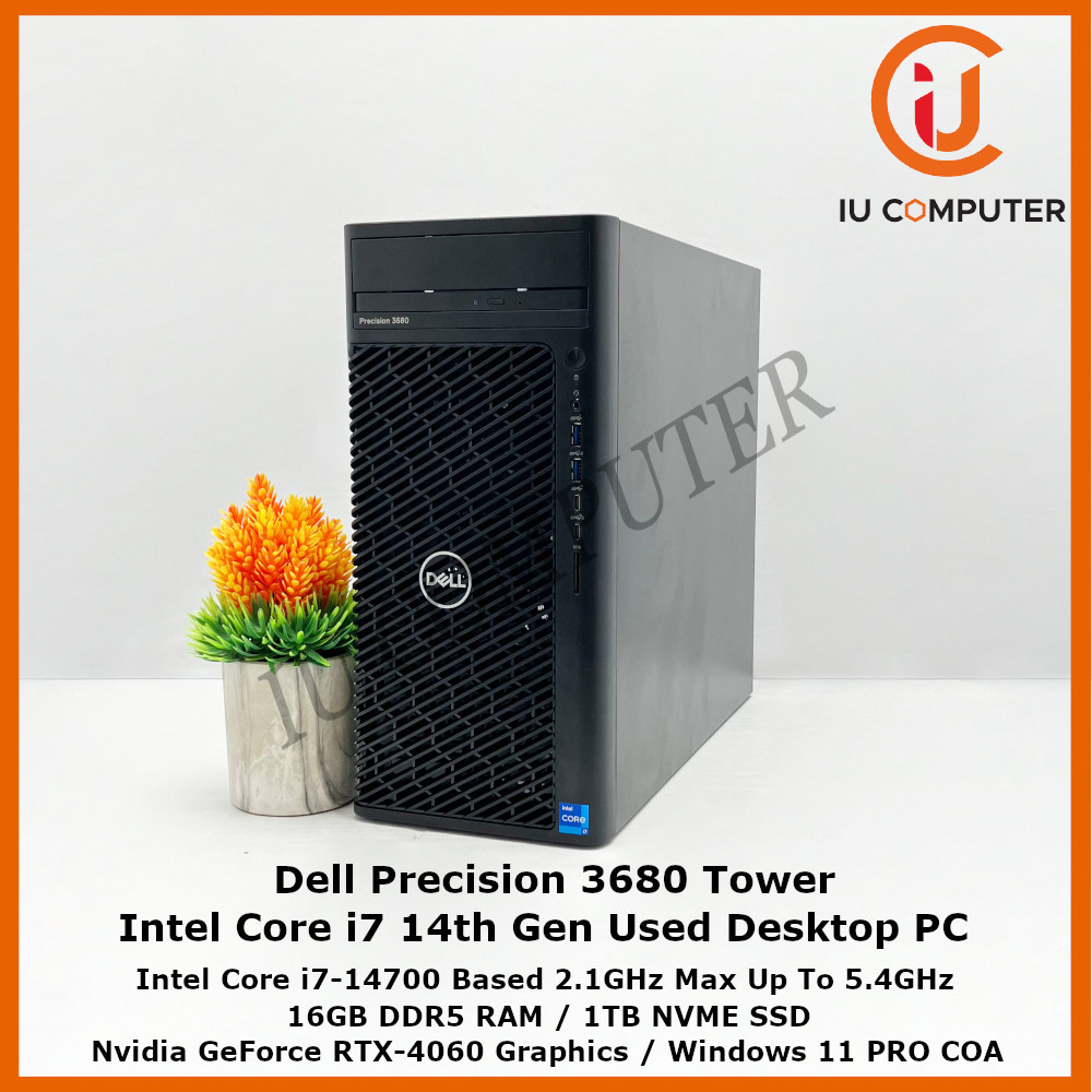 DELL PRECISION 3680 TOWER INTEL CORE I7-14700 16GB DDR5 RAM 1TB NVME ...