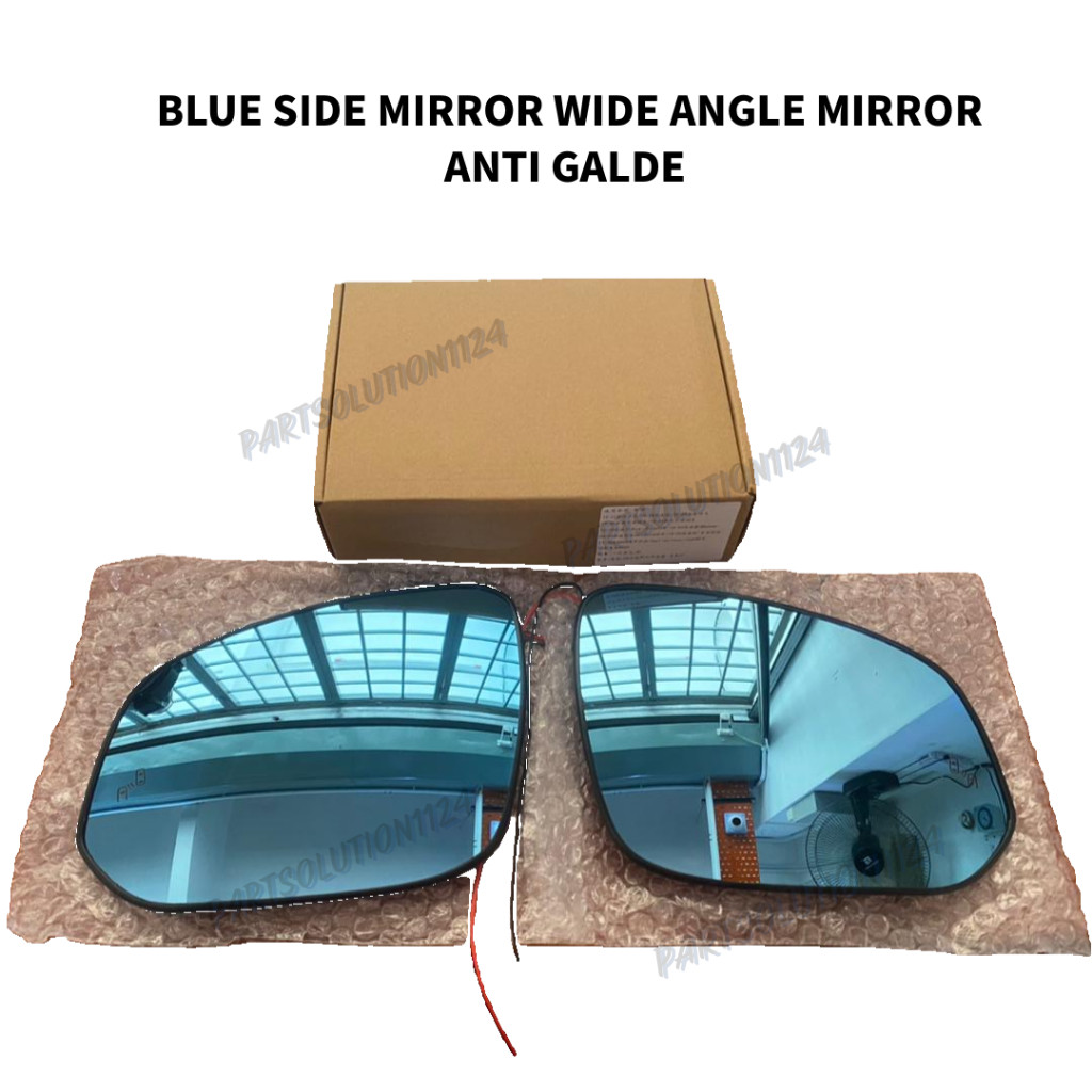 Blue Side Mirror Wide Angle | Anti-Glare (Anti Silau) Mirror | Clear ...