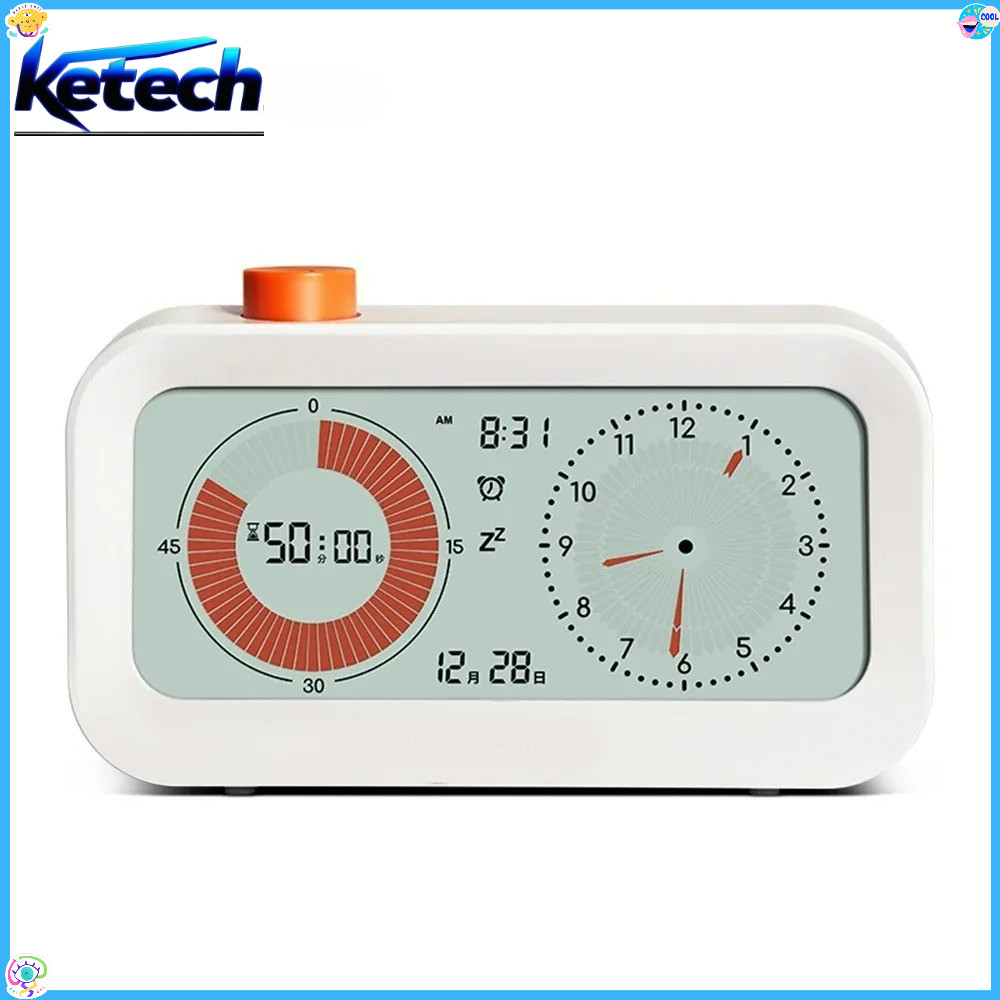 2025 Digital Visual Timer with Count Up/Down Function Multi-Mode Alarm Clock with Calendar ...