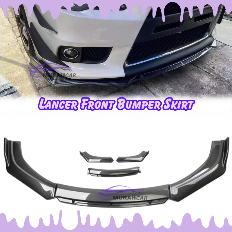 Front Bumper Diffuser Lip Mitsubishi Lancer evo 10 Wrap Angle Splitters ...