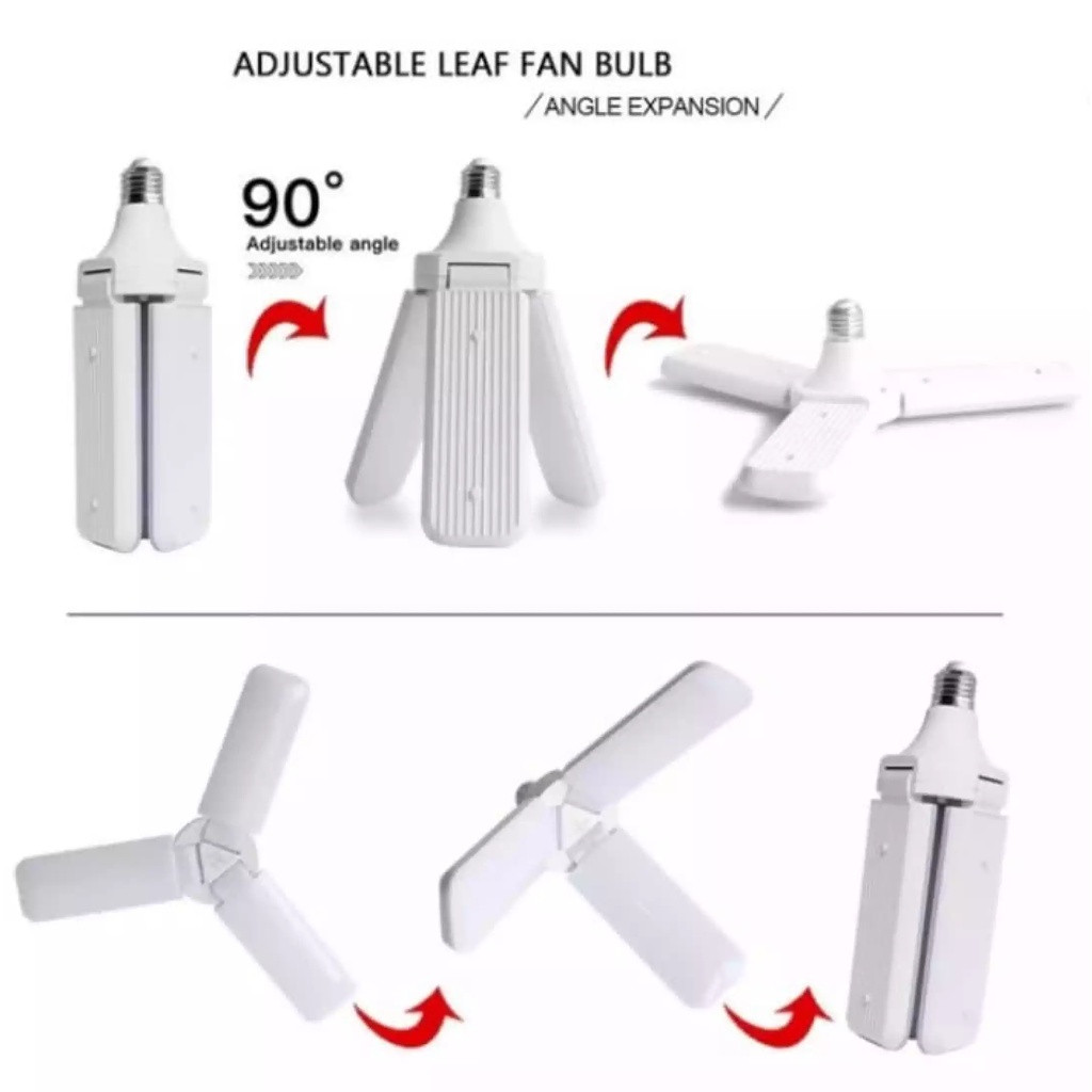 CAHAYA ALT - Super Bright 3-Blade Fan-Shaped LED Bulb - Foldable Fan ...