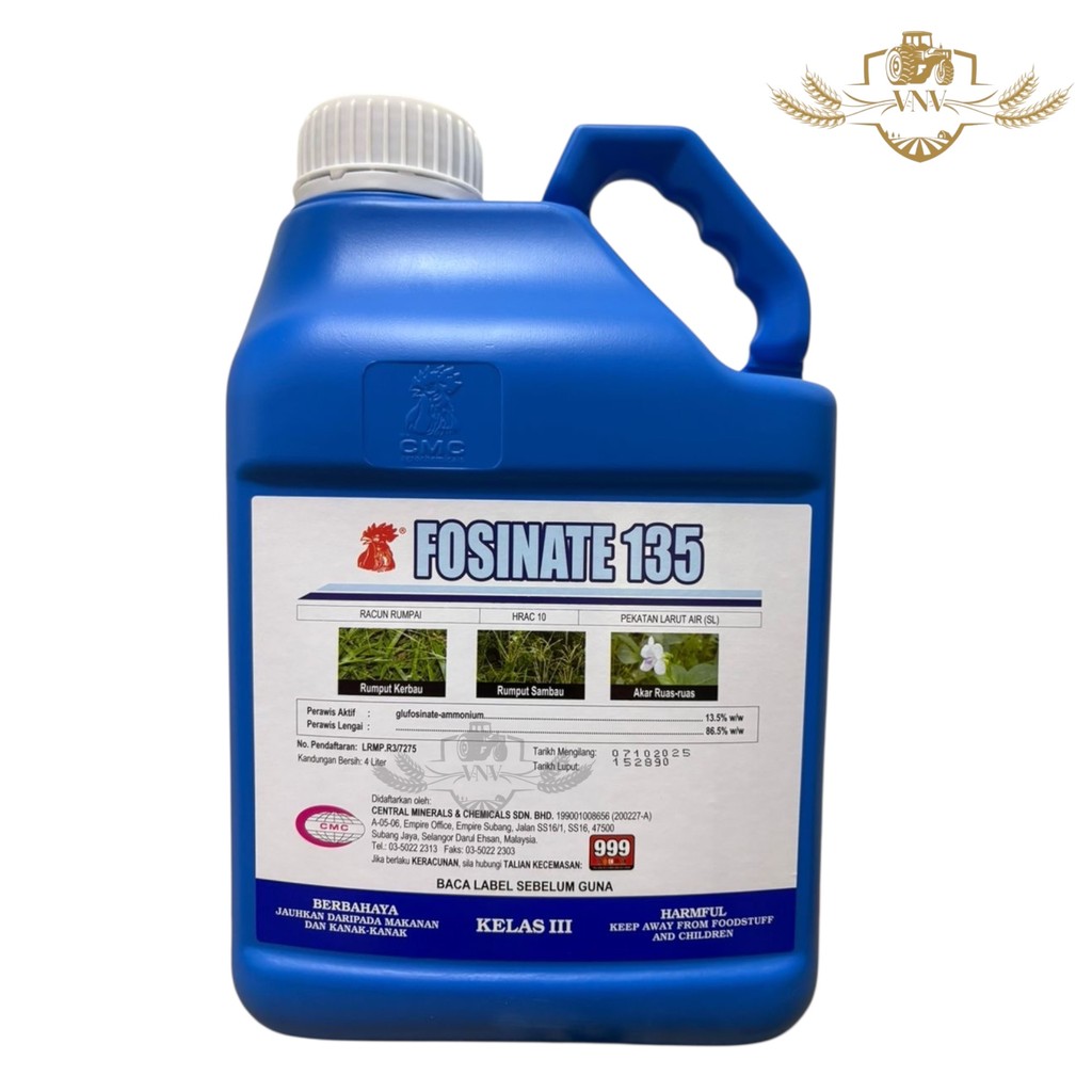 Fosinate 135 Racun Rumput (4L) Glufosinate Ammonium/Racun sambau Rumput ...