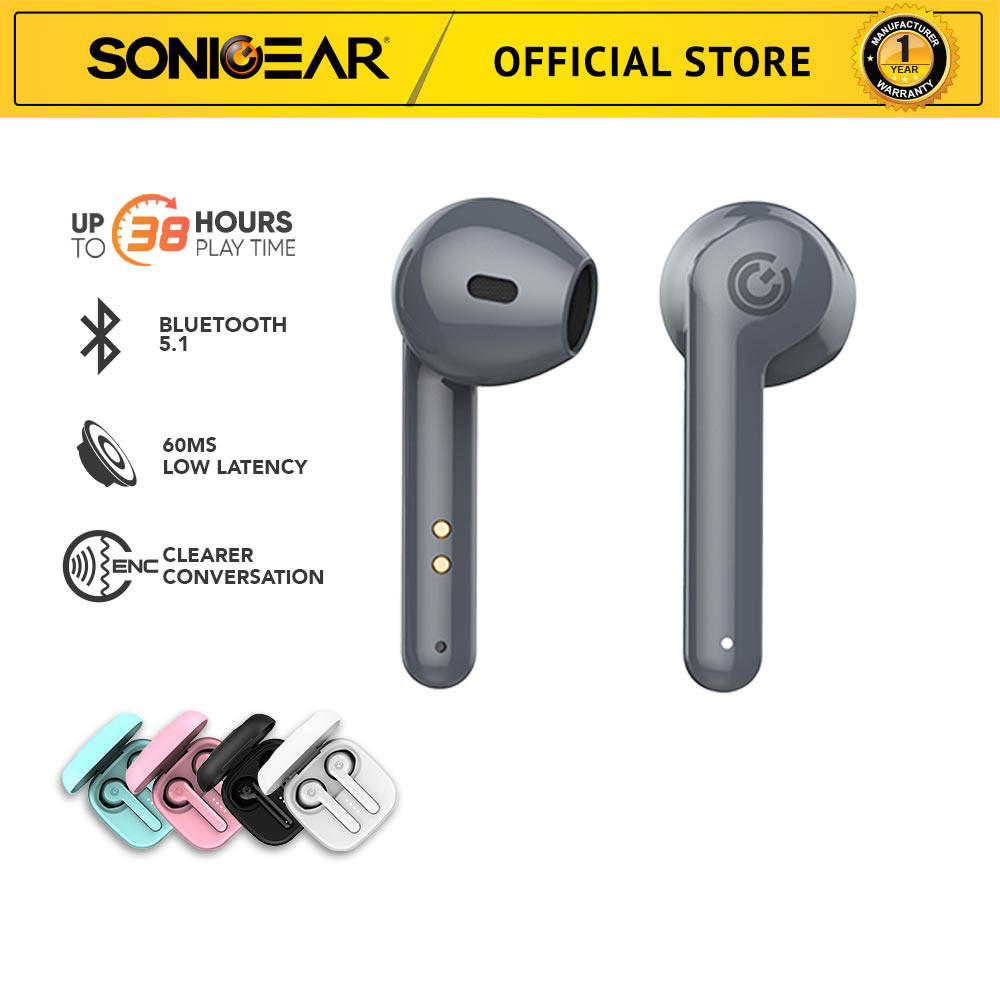 SonicGear Earpump TWS 1 True Wireless Stereo Earphone Bluetooth/ 38 ...