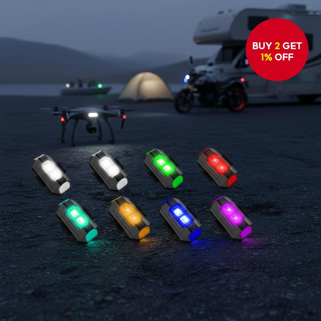 Upgraded Rechargeable 7-Color Flashing LED Warning Light for Drone ...