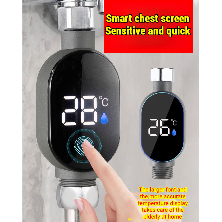 【Instant Temp Display】Waterproof LED Shower Head With Temperature ...