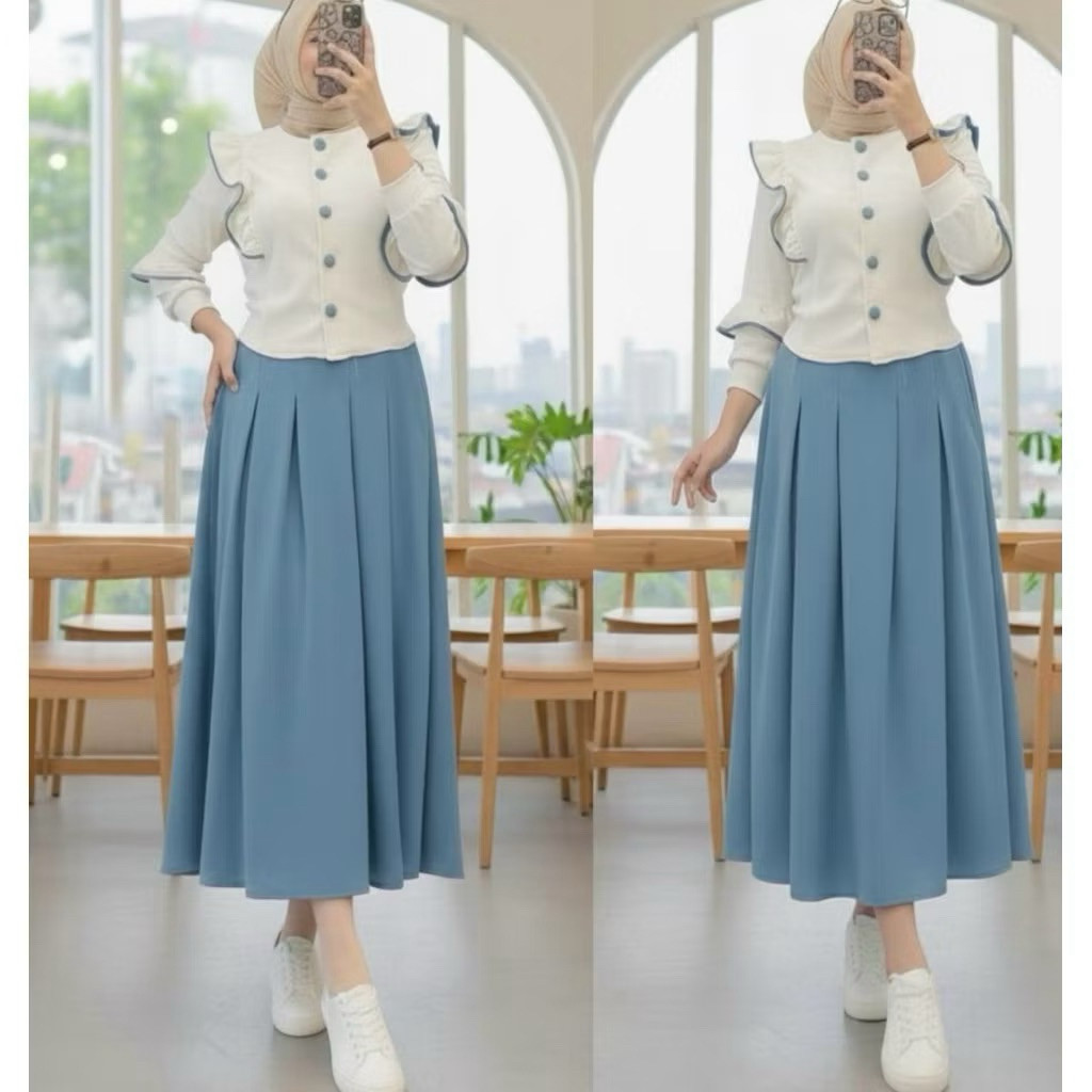 Orpita One Set Women's Crinkle Airflow Suit | Shopee Malaysia