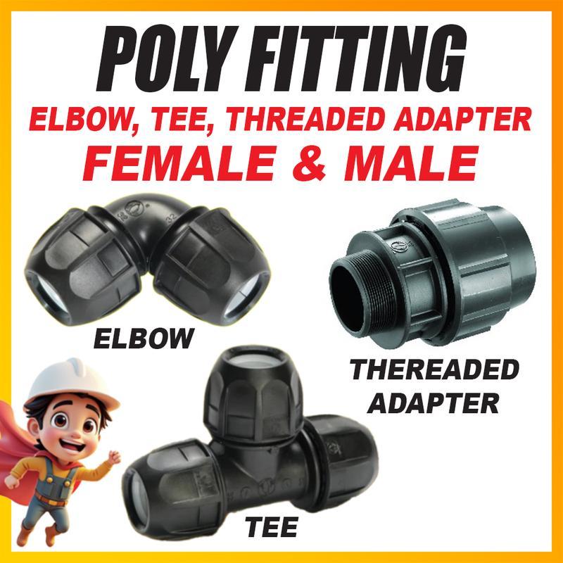 PVC Sambungan Paip / Poly Fitting (Female & Male) Poly Pipe Connector ...