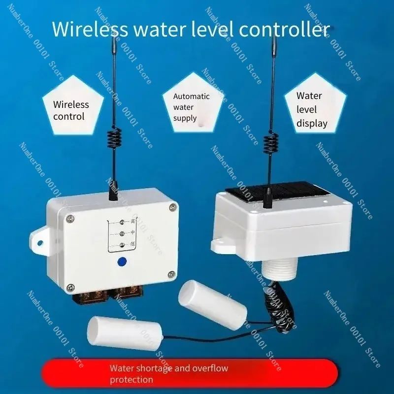 Wireless Water Level Controller Remote Control Tower Pool Pump Float ...