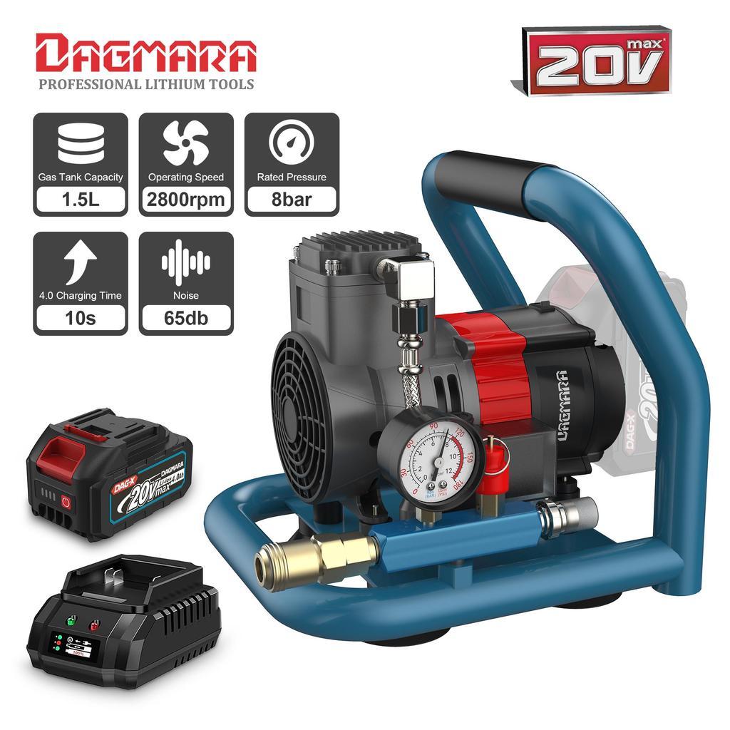 DAGMARA DCAC01 20V Cordless Air Compressor with 4.0Ah Battery & Charger ...