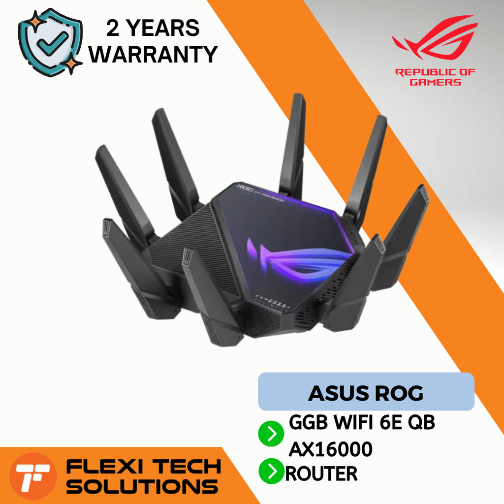 Flexi Tech ROUTER ASUS GGB WIFI 6E QB AX16000 ROG RAPTURE 2*10G + 2.5G ...