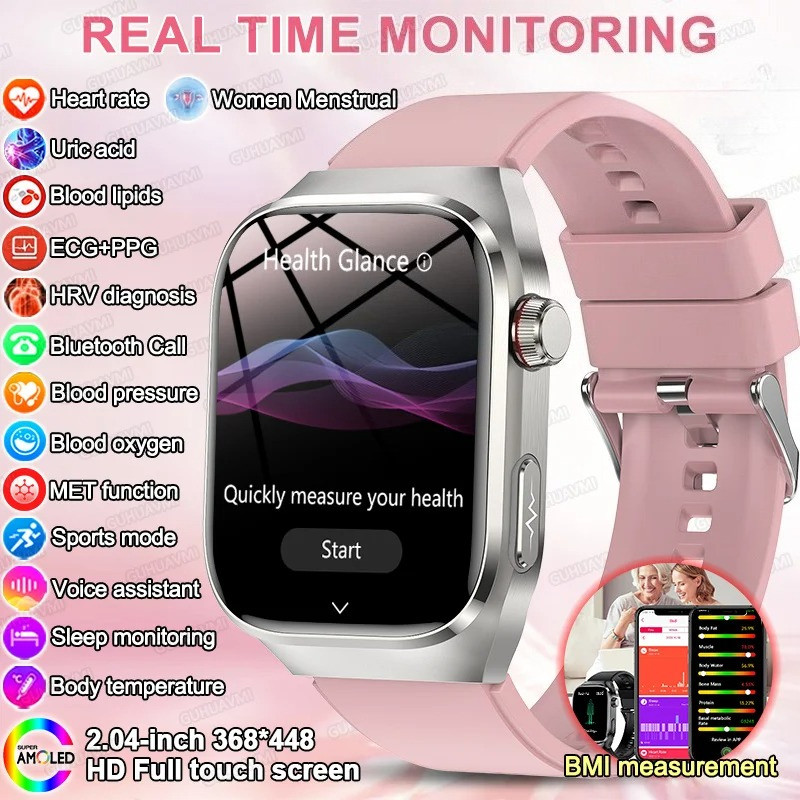 2026 New Women Smart Watch BMI Measurement Menstrual Cycle ECG Heart ...