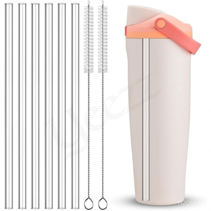 6-Piece Straw Replacement Parts Compatible with Owala FreeSip Sway 30oz ...
