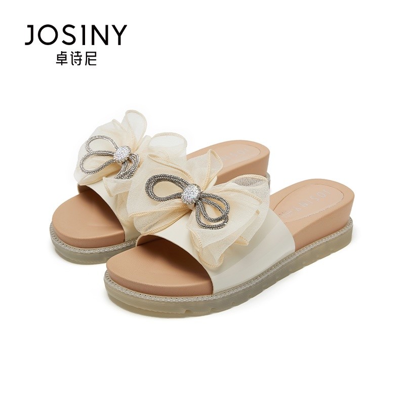 HB8 JOSINY slippers casual fashion black white | Shopee Malaysia