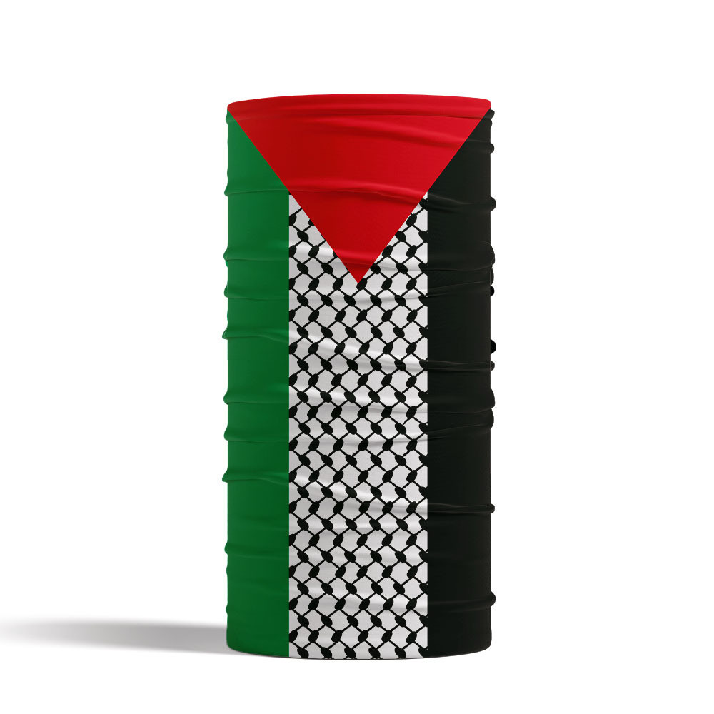 Palestine Arabic Palestinian Flag Map Bandana Neck Gaiter For Ski ...